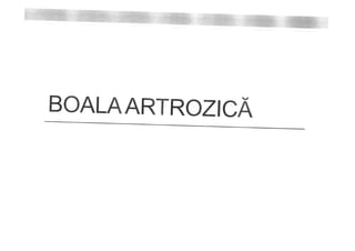 Boala artrozica | PPT