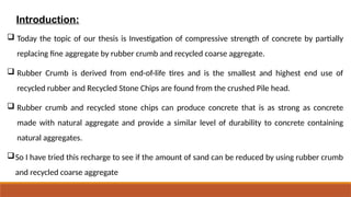 Investigation of Compressive Strength in Concrete Using Rubber Crumb as ...