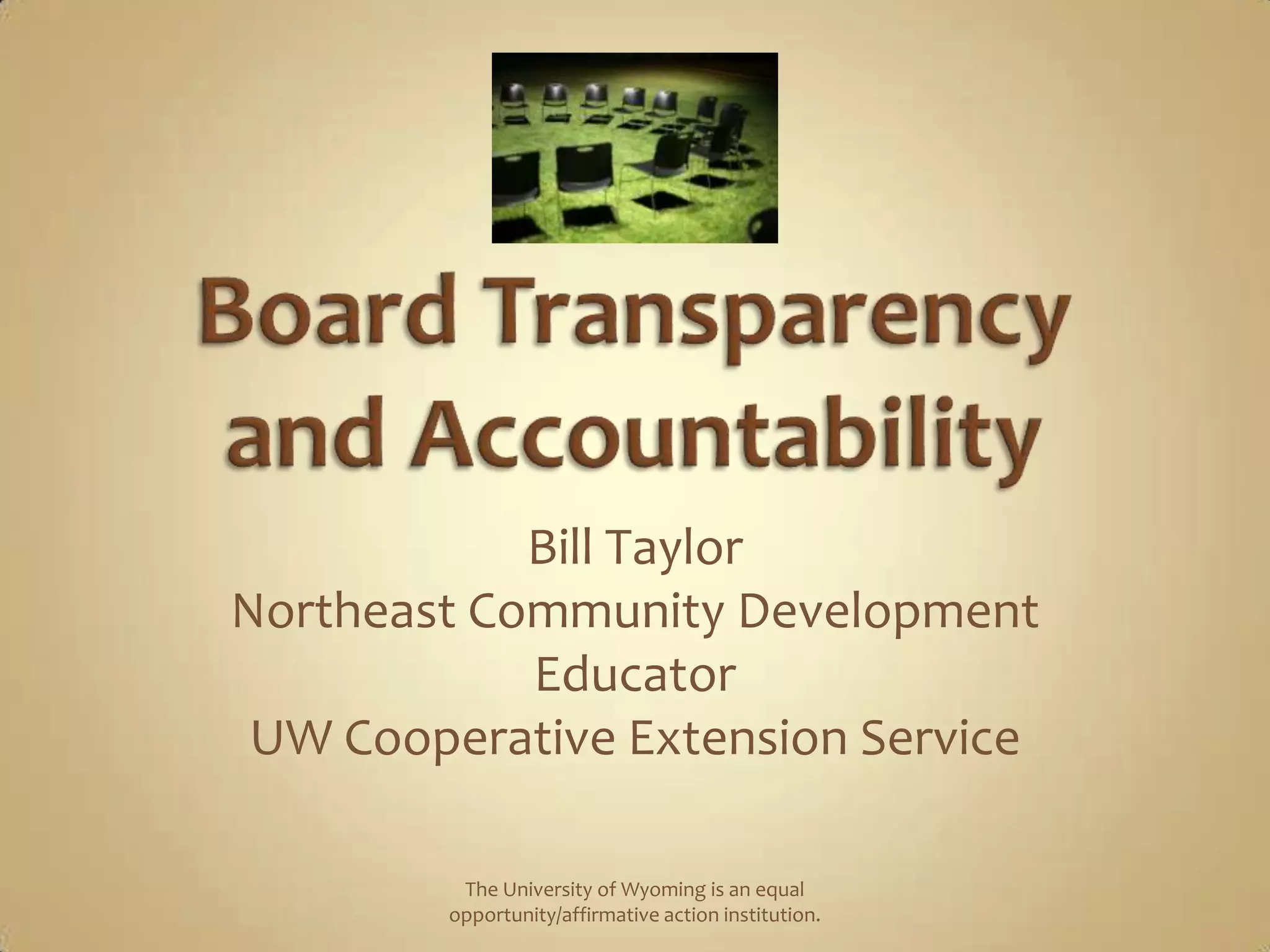 Board Transparency And Accountability | PPTX