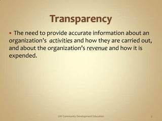 Board Transparency And Accountability | PPTX