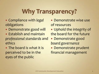 Board Transparency And Accountability | PPTX