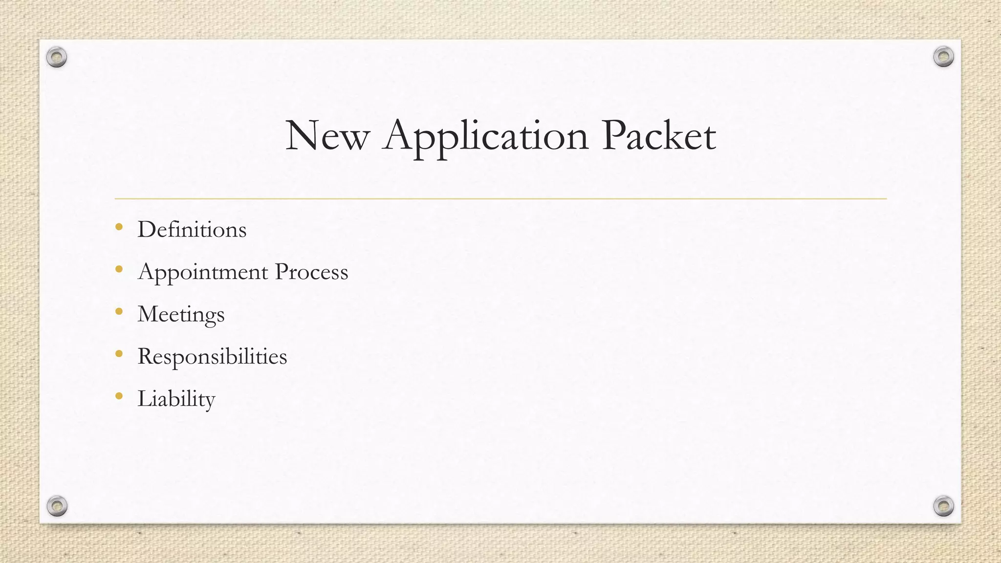 Board, Commission & Committee Appointment Process | PPTX