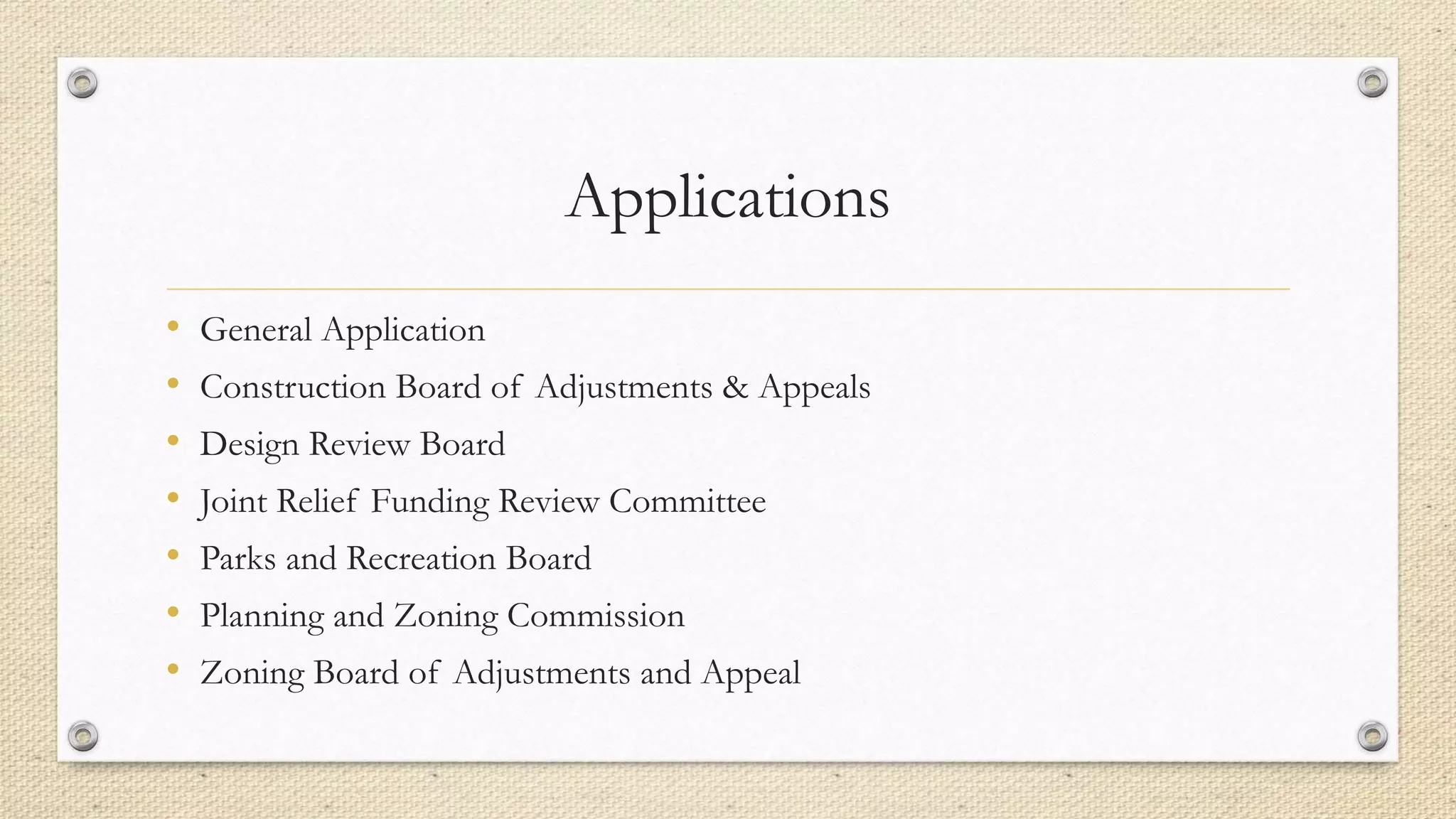 Board, Commission & Committee Appointment Process | PPTX