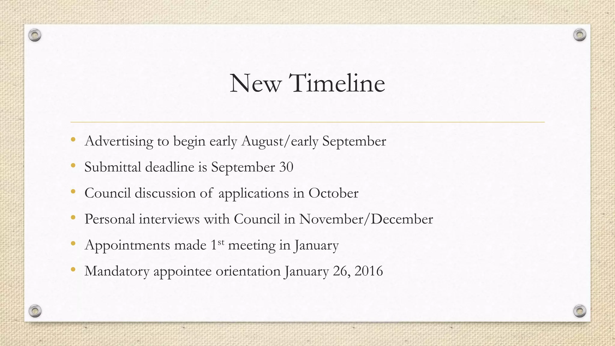 Board, Commission & Committee Appointment Process | PPTX