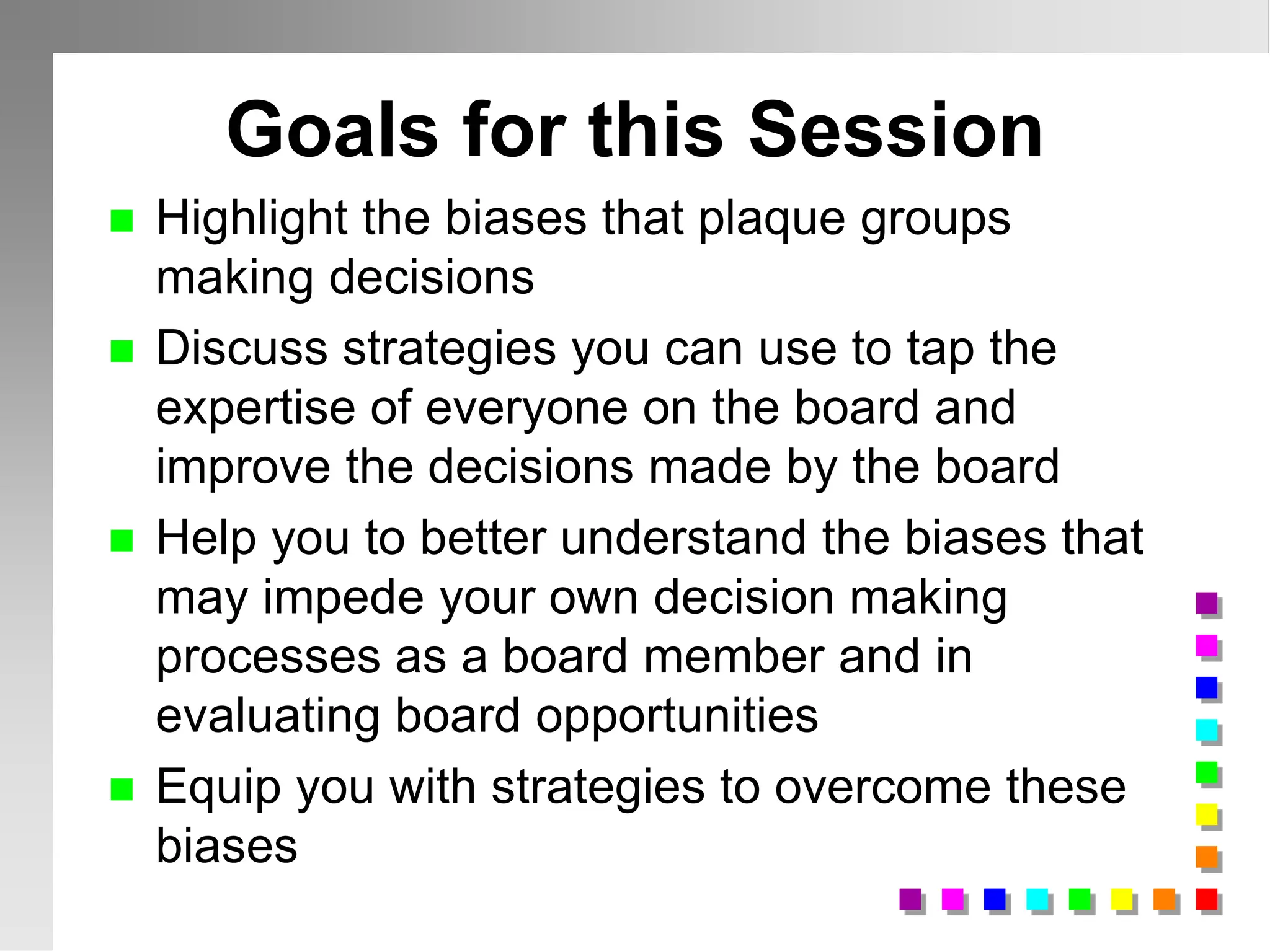 Board Decision Making Help you to better understand the biases in ...