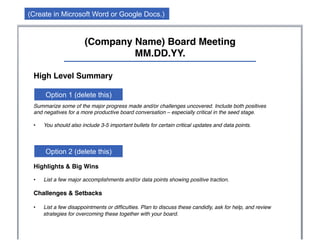 Startup Board Deck Templates 2.0 - NextView | PDF