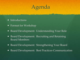 Board development for non profit organizations | PPTX