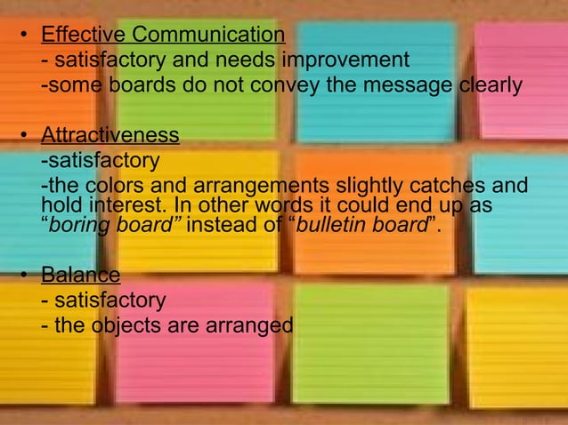 Board displays evaluation form (1) | PPT | Drawing and Sketching | Arts ...