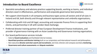 Board effectiveness and performance beyond the annual evaluation_ICSA ...