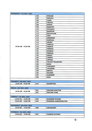 Board exam date sheet | PDF
