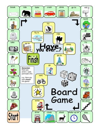 Board game _have_you_ever-present perfect tense | DOC