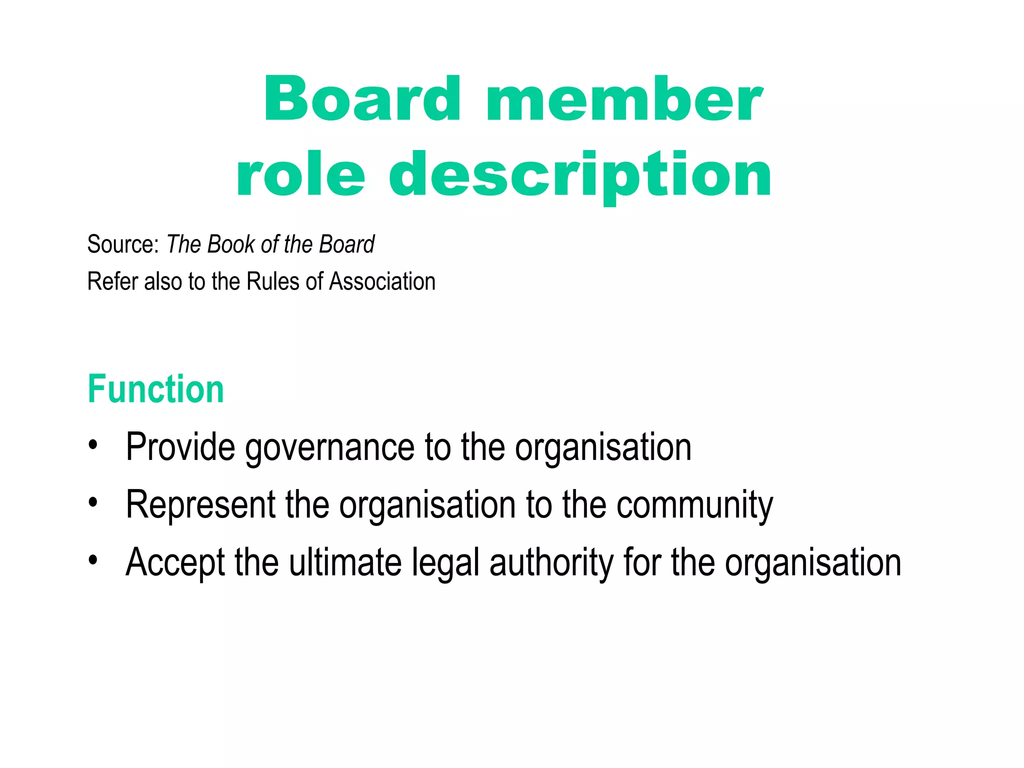 Non-Profit Board Induction | PPT
