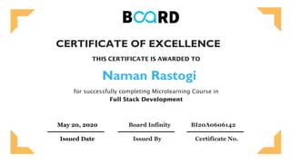 Board infinity certificate | PDF