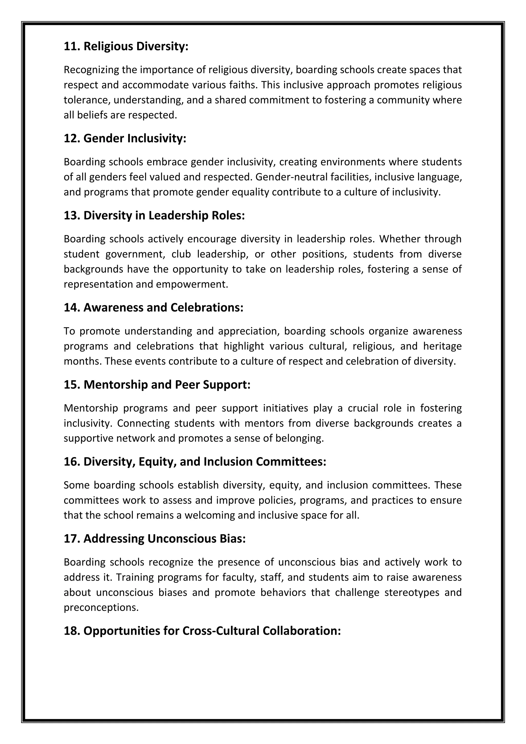 Boarding School Diversity Celebrating Differences and Fostering ...