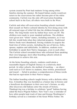 BOARDING SCHOOLSThe boarding school experience for Indian childr.docx