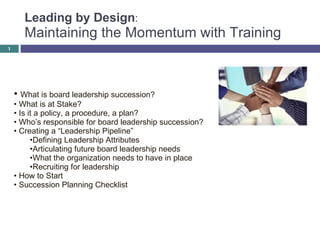 Board Leadership Succession | PPT