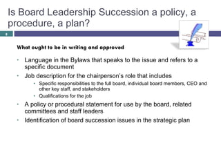 Board Leadership Succession | PPT
