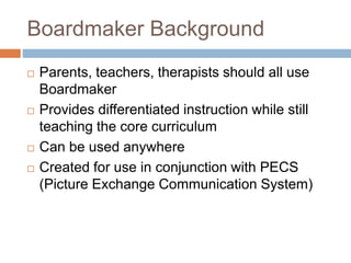 Boardmaker Presentation | PPTX