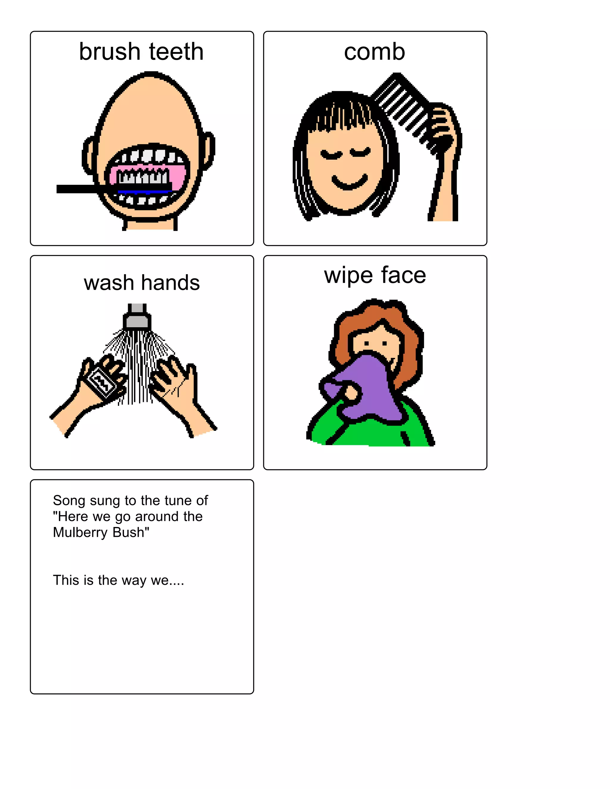 Boardmaker song | PDF | Oral care | Personal Care