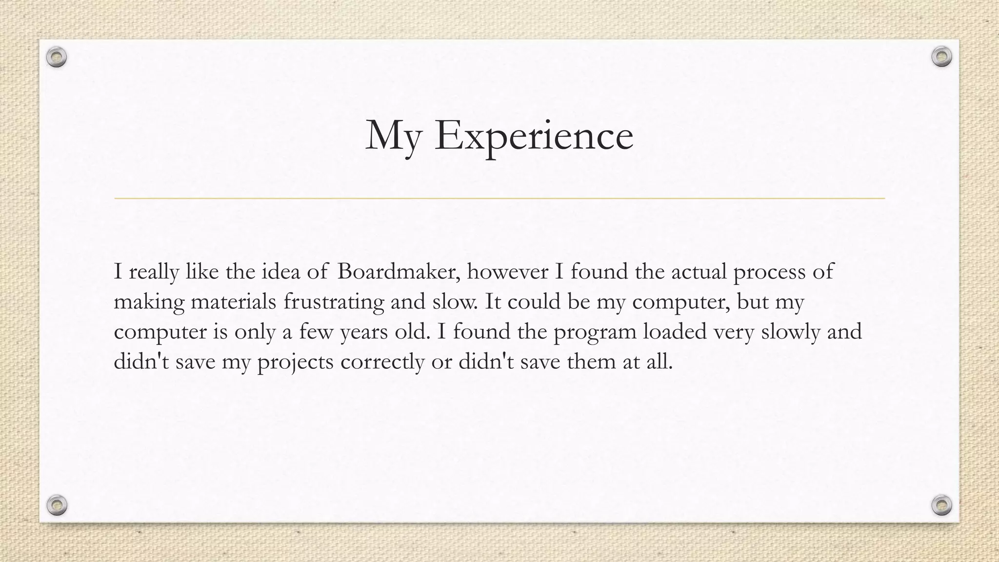 Boardmaker Powerpoint - My Experience | PPTX