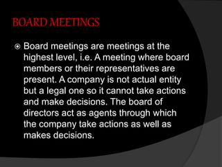 Board meetings | PPTX