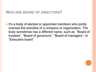 Board of directors | PPTX