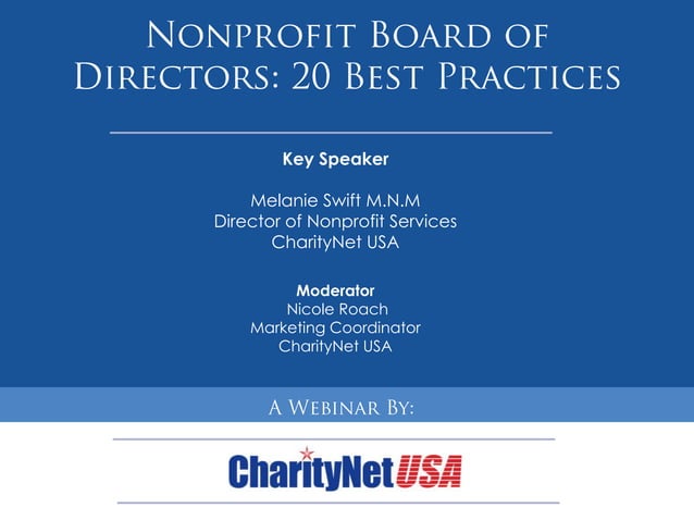 Nonprofit Board of Directors Best Practices | PDF | Non-Profit ...