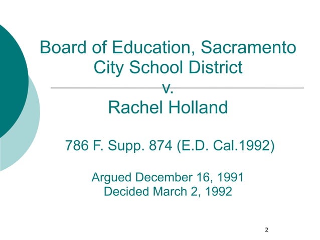 Board of education v. rachel holland 1992 | KEY