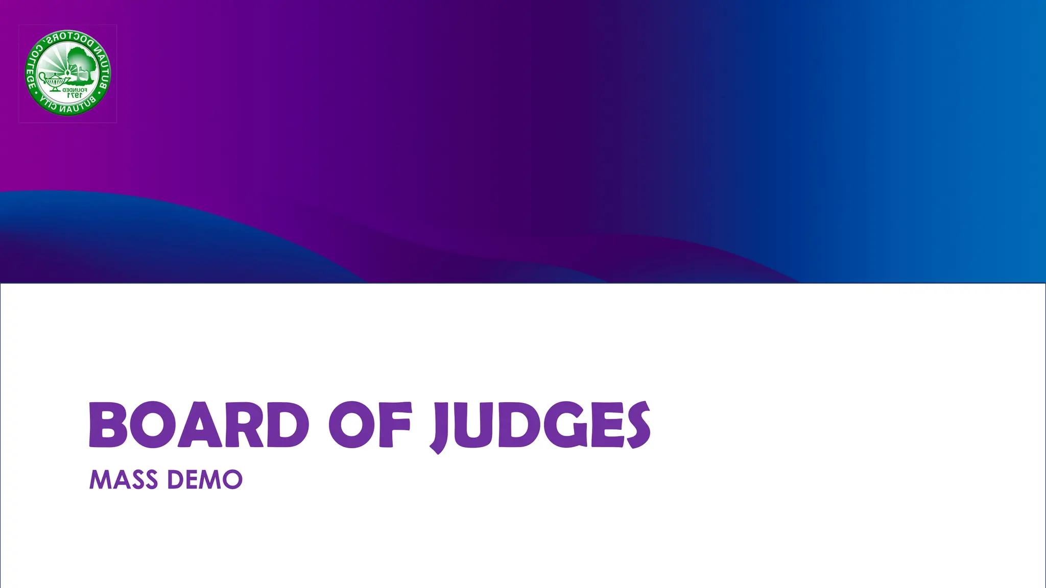 BOARD OF JUDGES.pptx presentation of judges | PPTX