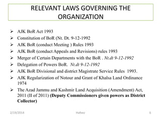 AJK Board of Revenue by Abdul Hafeez | PPTX