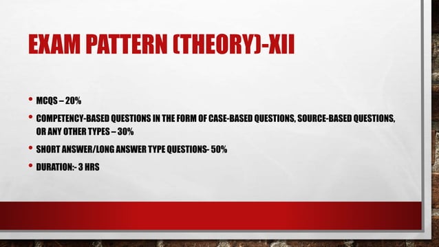 Cbse board pattern and syllabus description | PPTX | Educational ...