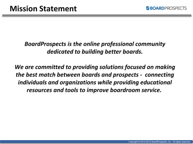 Board Prospects Overview | PPT