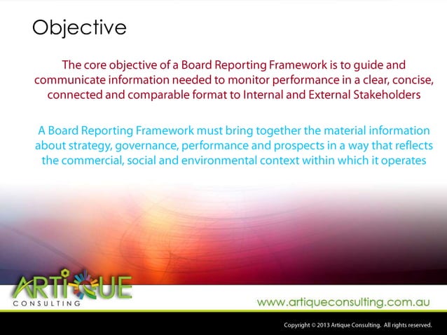 Board Reporting Framework - Engage your board members and keep them ...