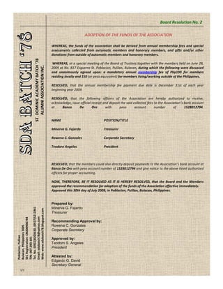 Board Resolution No. 2 | PDF