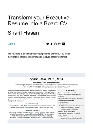 How to Write a Board of Director Resume | PPTX | Resume Writing and ...