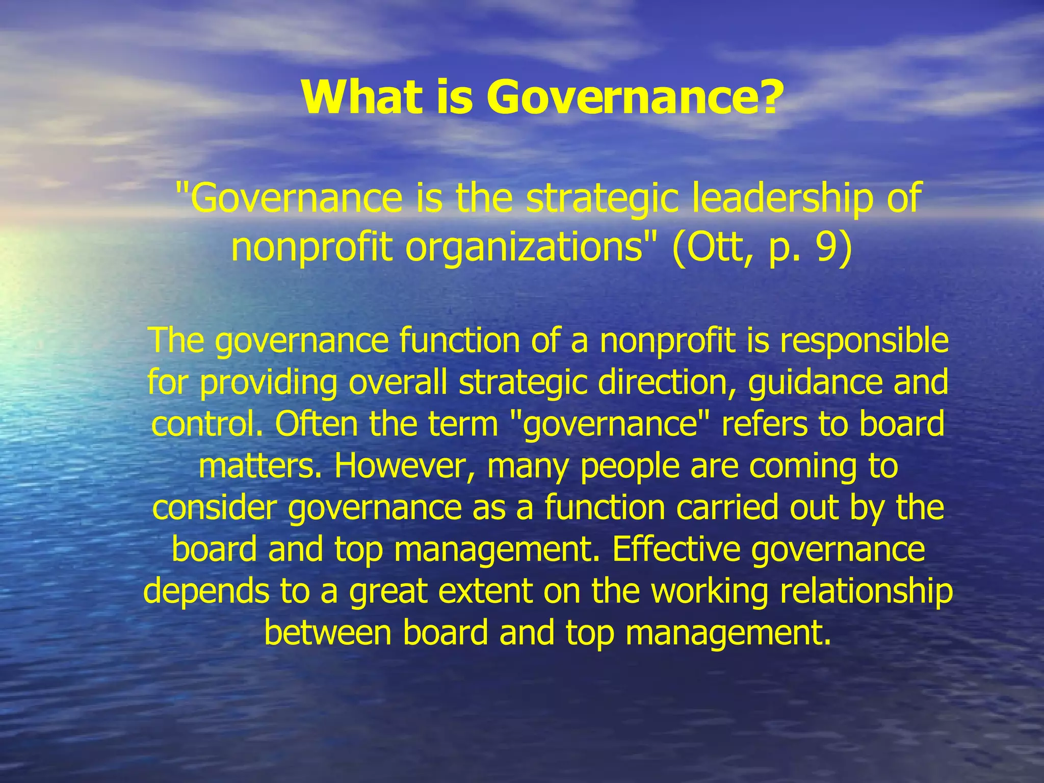 Boards And Governance Presentation | PPT