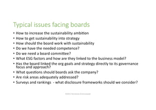 Sustainability Leadership with a Board View | PDF