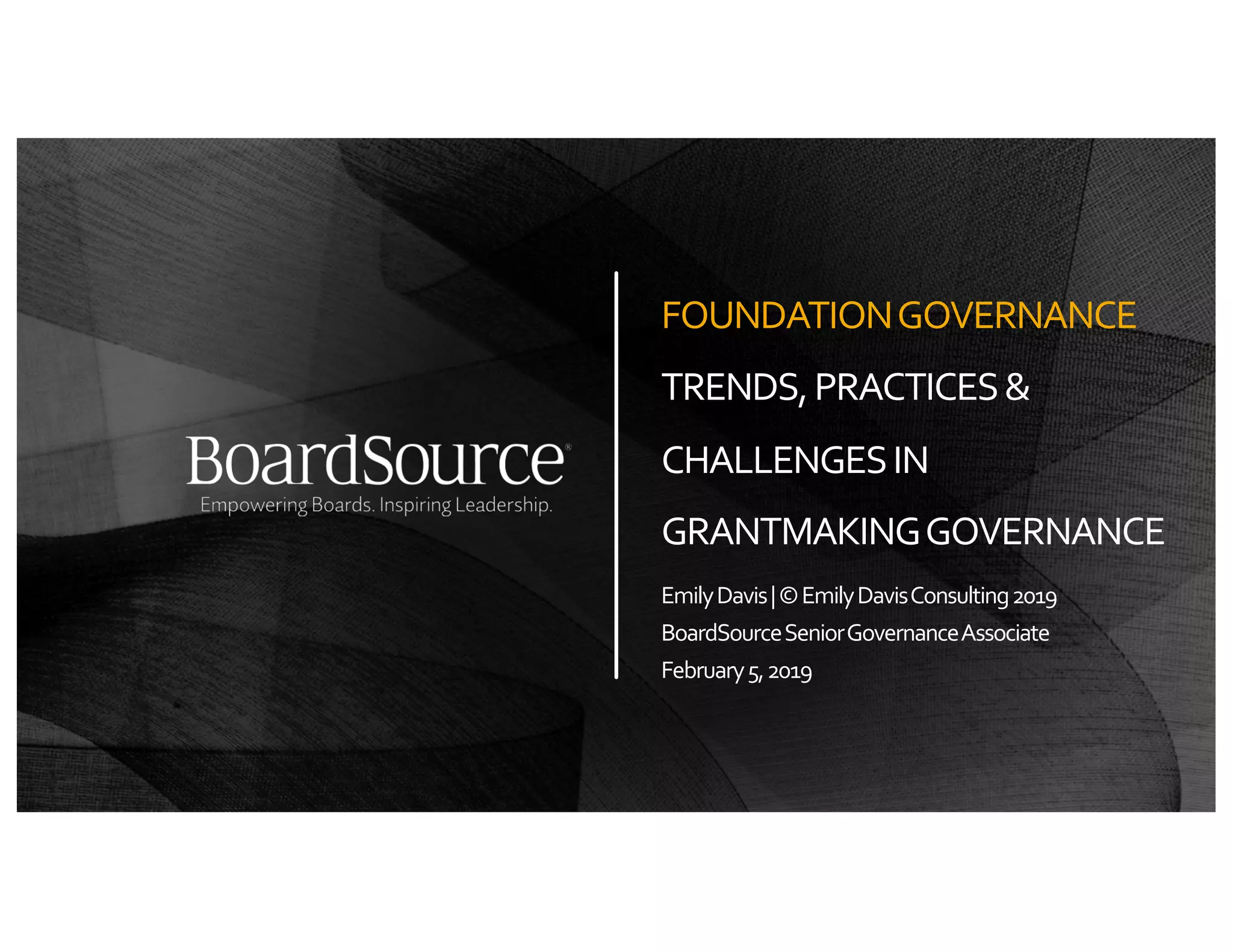 BoardSource Foundation Governance February 2019 | PDF | Non-Profit Organizations | Industries