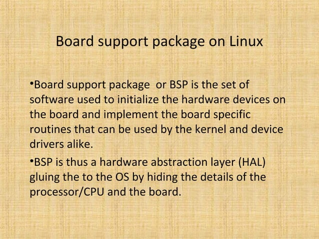 Board Support Packageonlinux Pdf Operating Systems Computer