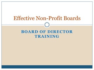 Board Training for Nonprofits | PPTX