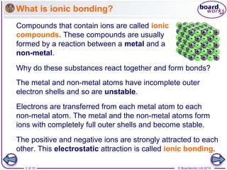 Boardworks ionic bonding | PPT