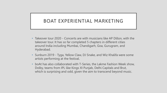 BOAT Marketing strategies.pptx | Marketing and Advertising | Business