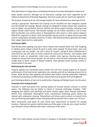 Boat foulers and borers: Fisheries Science | PDF