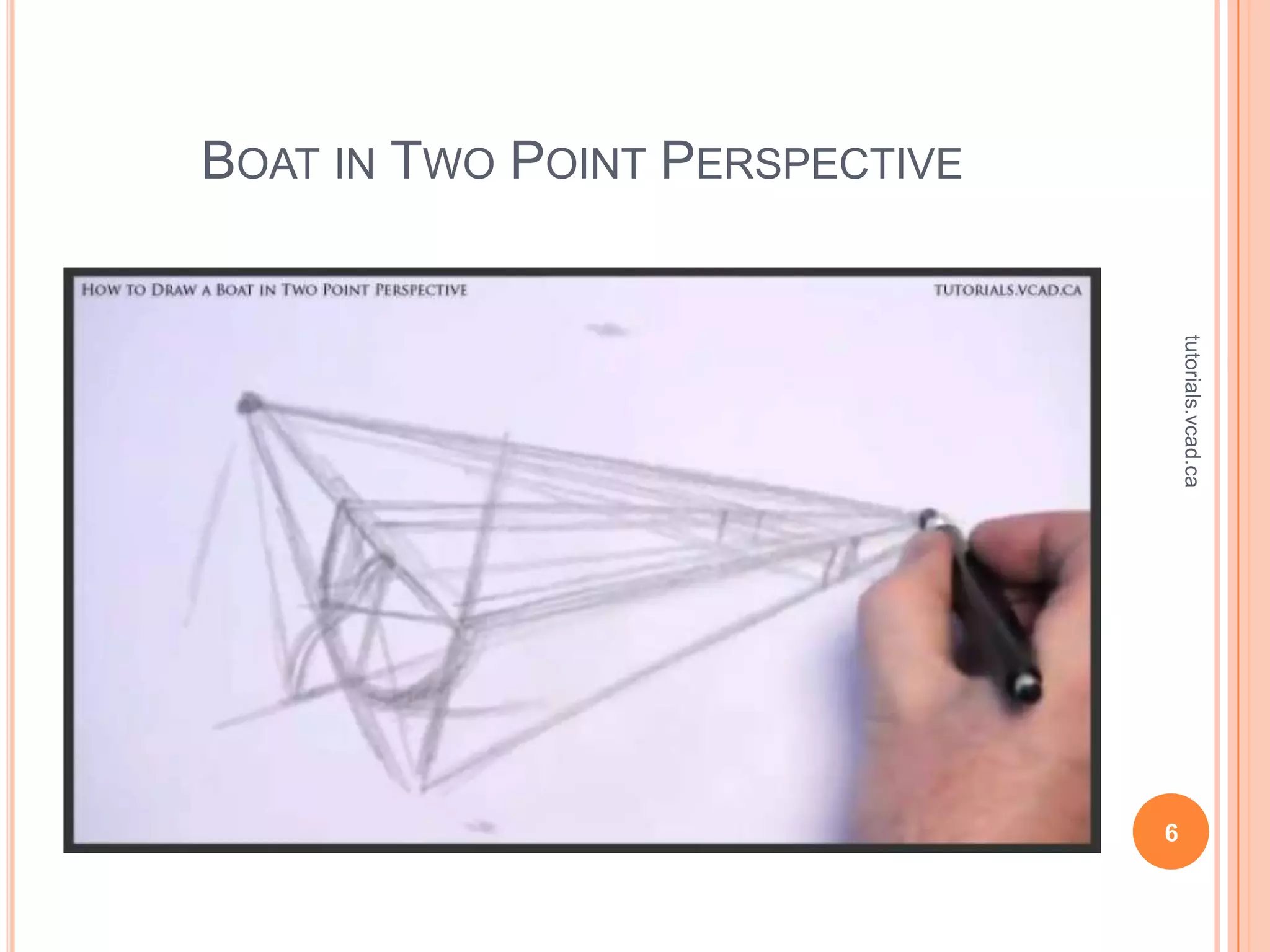 Boat in Two Point Perspective Drawing Tutorial | PPT