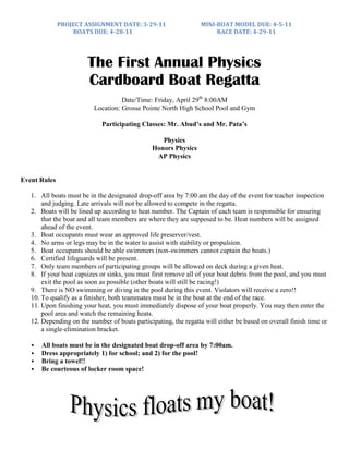 Cardboard Boat Project Overview | PDF