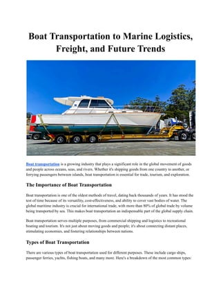 Boat Transportation to Marine Logistics, Freight, and Future Trends.pdf