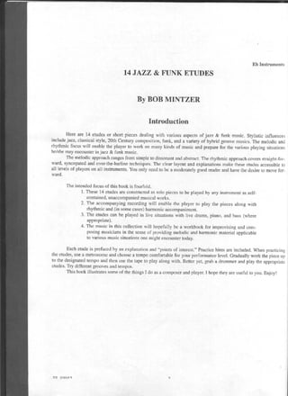 Bob mintzer-jazz-funk-etudes-eb | PDF