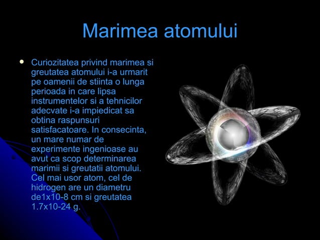 Bobanga Cristian Atomul Particula Uimitoare | PPT