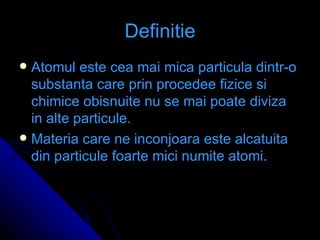 Bobanga Cristian Atomul Particula Uimitoare | PPT