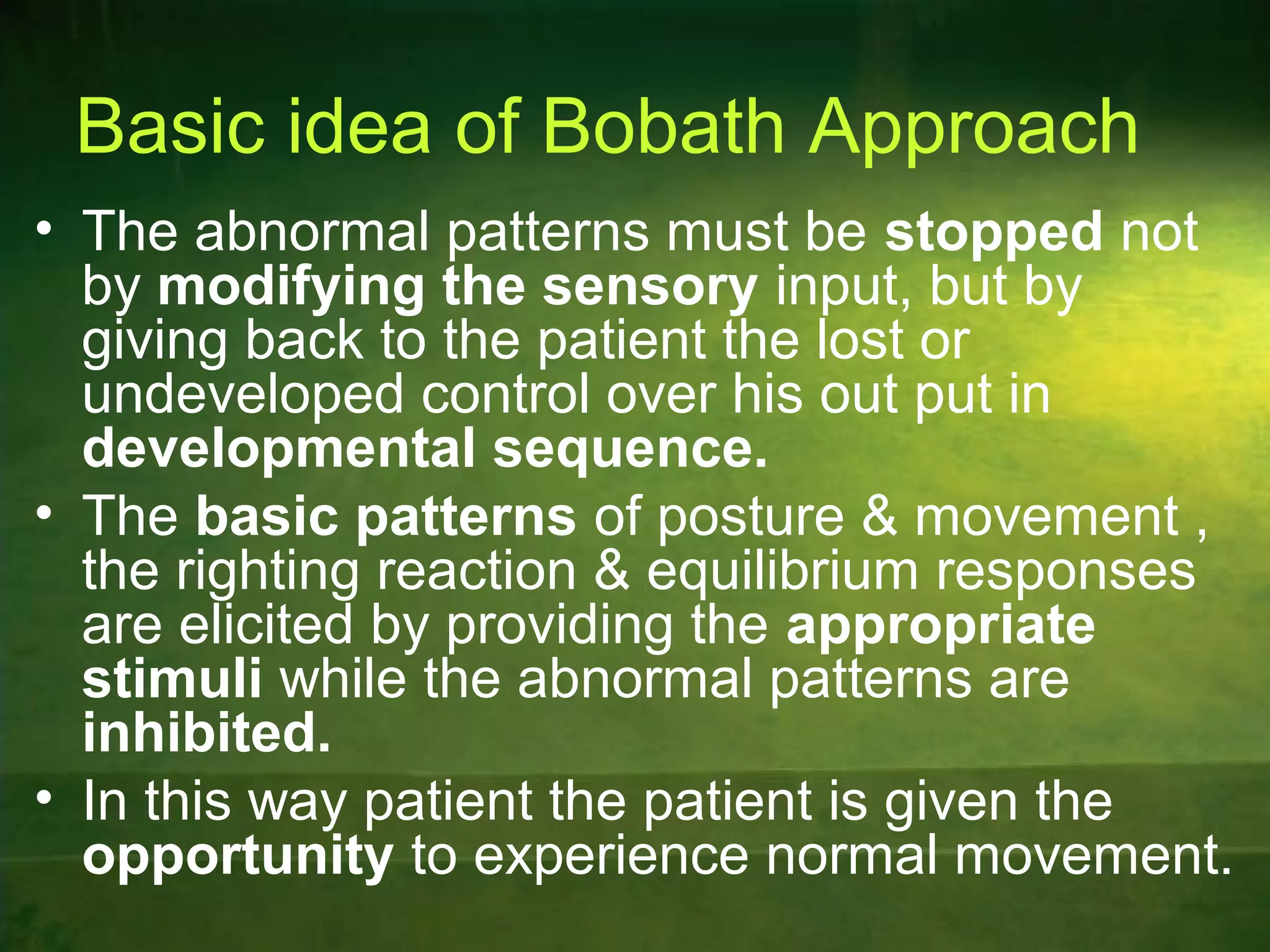 Bobath approaches | PPT